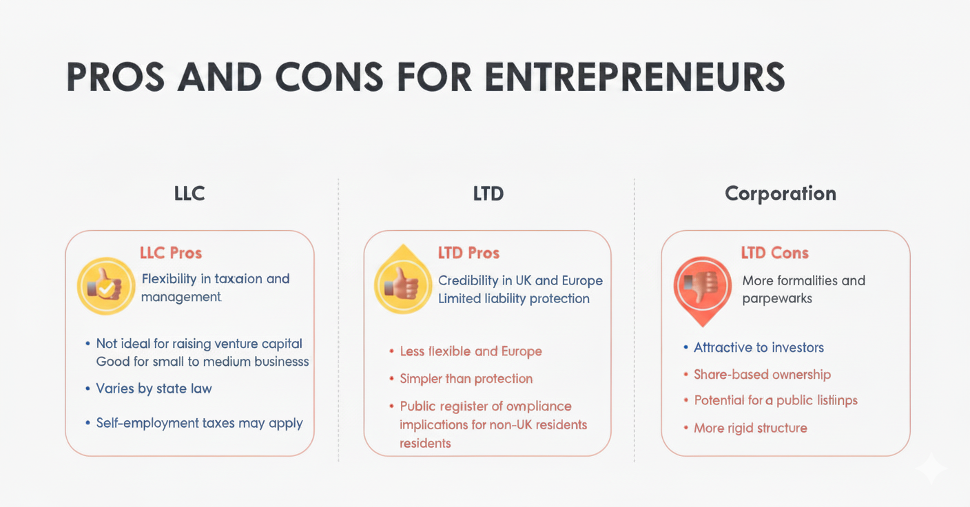 LLC vs LTD vs Corporation: What's the Difference? | WeFormOnline